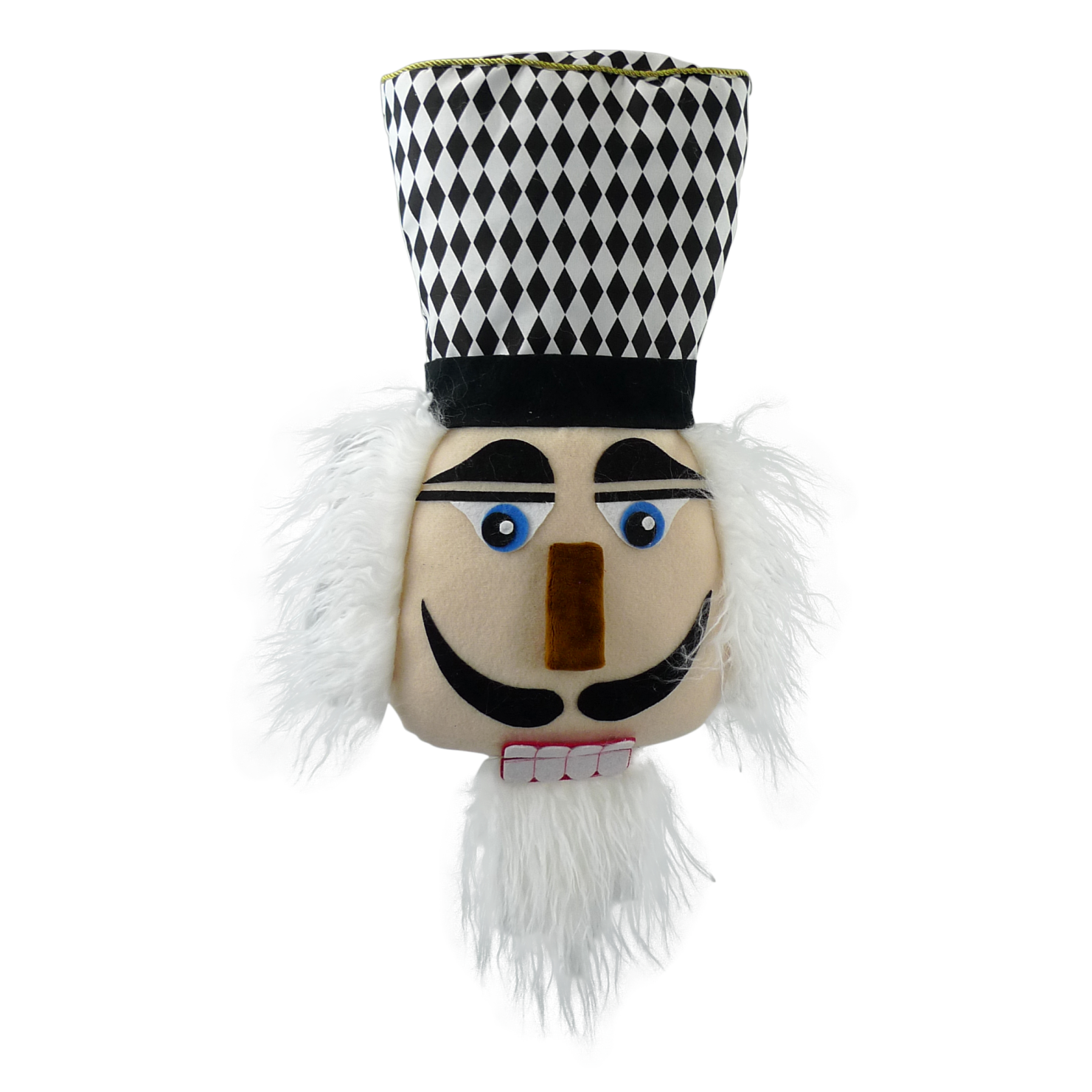 Nutcracker w/ Peppermint Staff: Black Hat, 24" — Holiday Whimsy