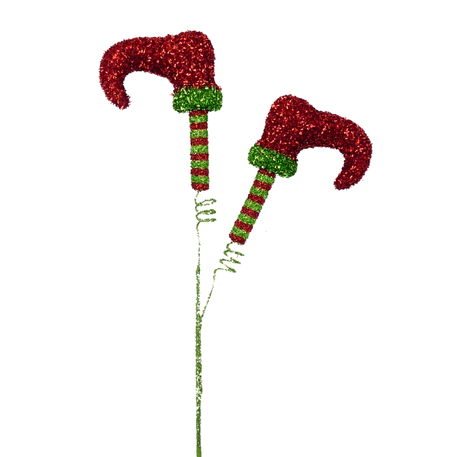 Glitter Green Elf Spray, 32" — Holiday Whimsy