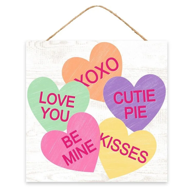 Assorted Conversation Heart Ornaments, 6" — Holiday Whimsy