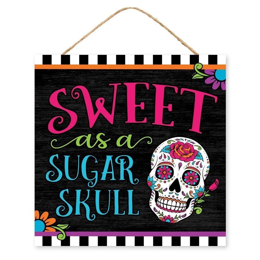 Metal/Glitter Spooky Ghost Sign, 12" — Holiday Whimsy