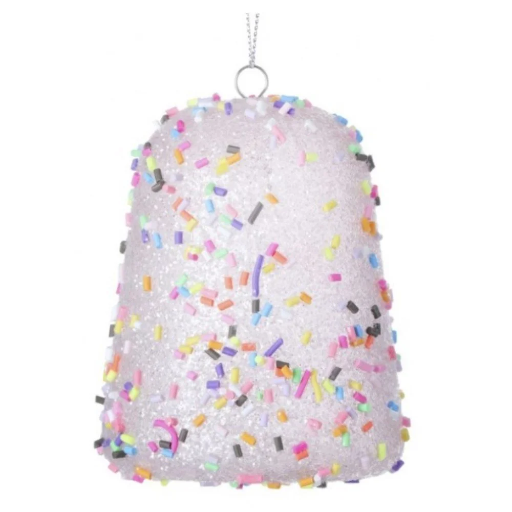 Ice Cream Ornament: Pink/Cream, 17" — Holiday Whimsy