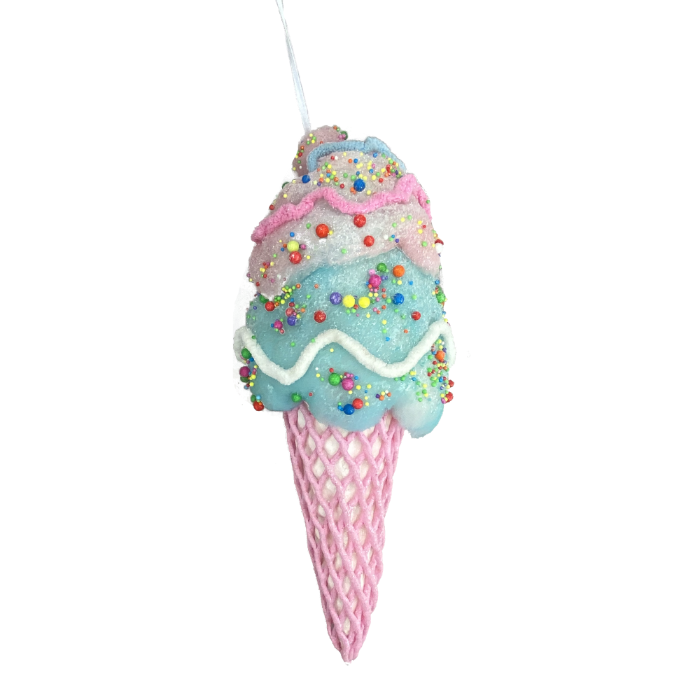 Snowman Ice Cream Ornament, 14" — Holiday Whimsy