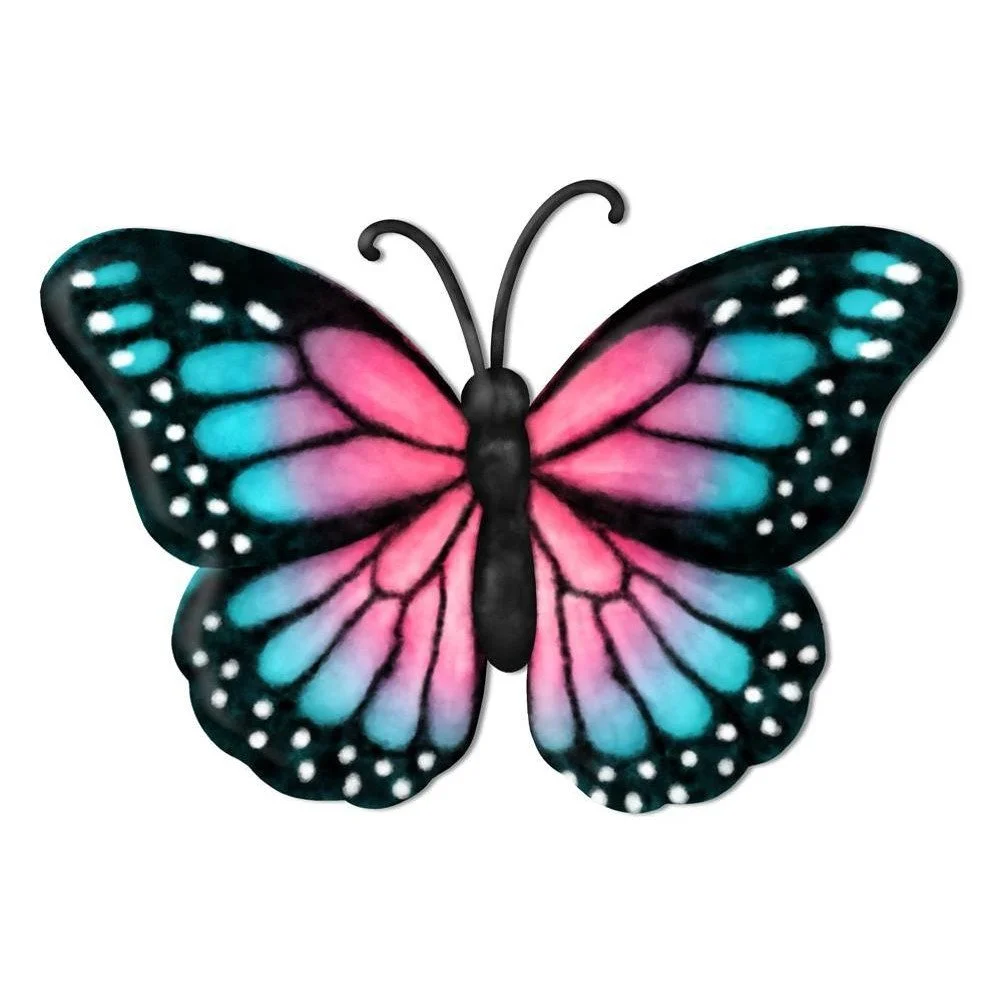 Glitter Butterfly: Blue, 20" — Holiday Whimsy
