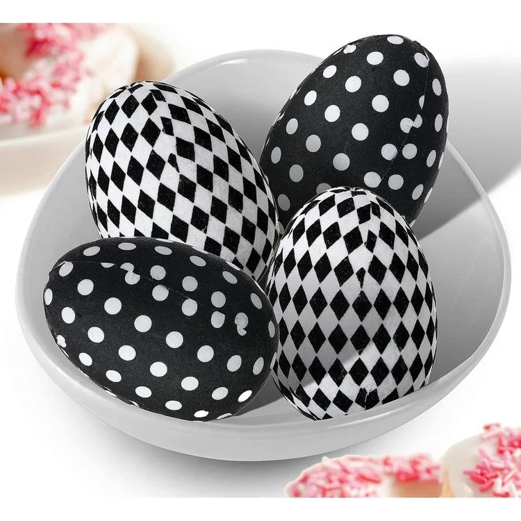 Pearl Striped Egg: Blue, 5" — Holiday Whimsy