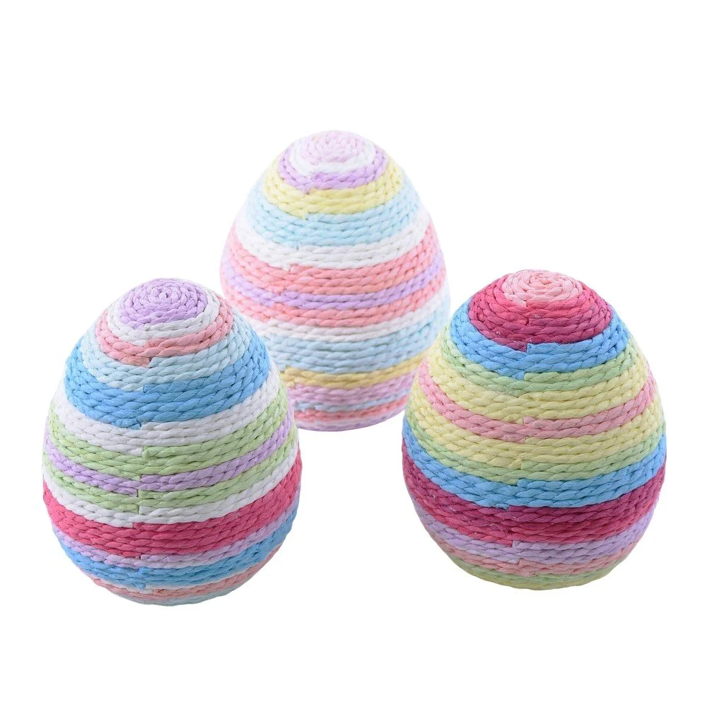 Thread Easter Egg: Set of 4, 5.5" — Holiday Whimsy