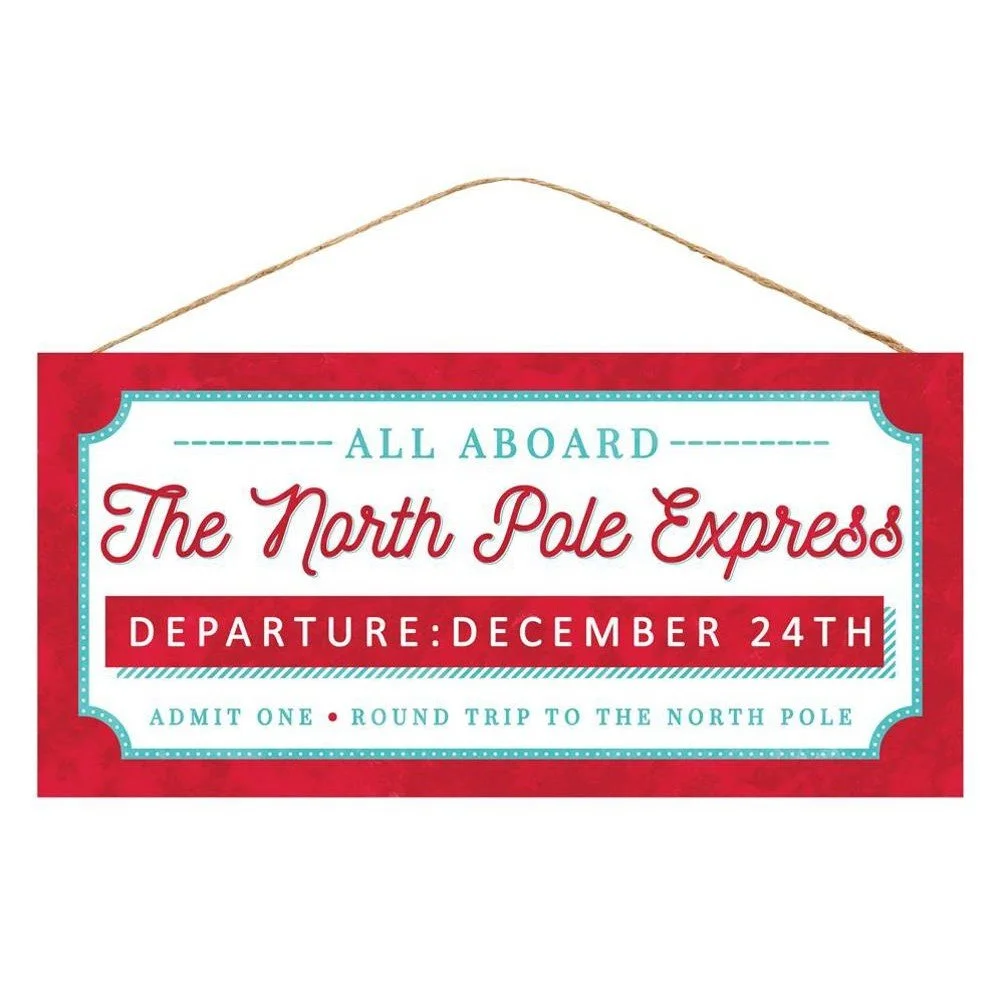The North Pole Express Sign, 12.5" — Holiday Whimsy