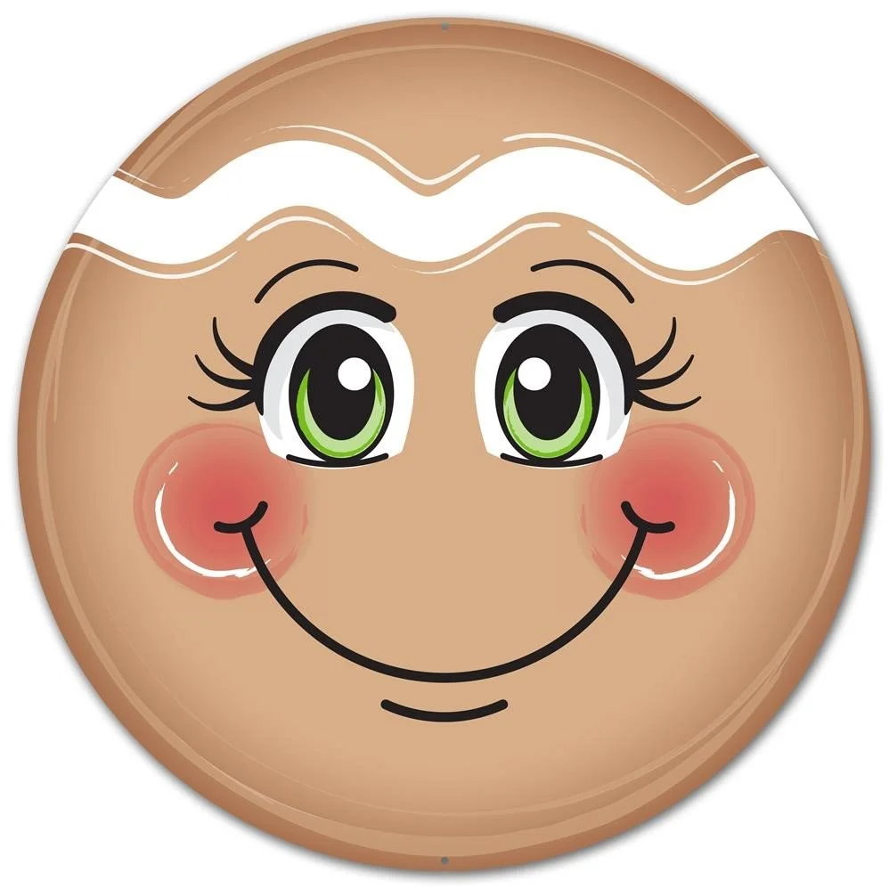 Metal Embossed Winking Santa Face, 12" — Holiday Whimsy