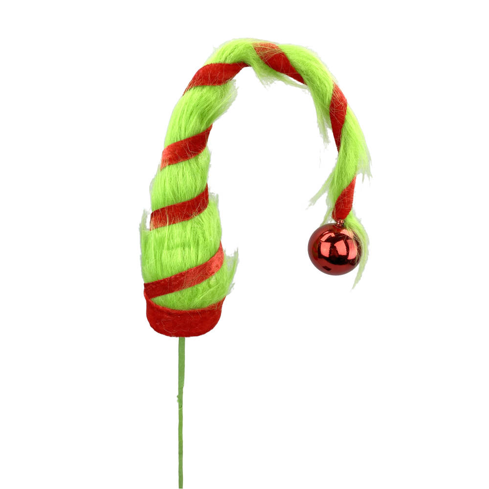 Glittered Curled Grass Ball Spray, 31" — Holiday Whimsy