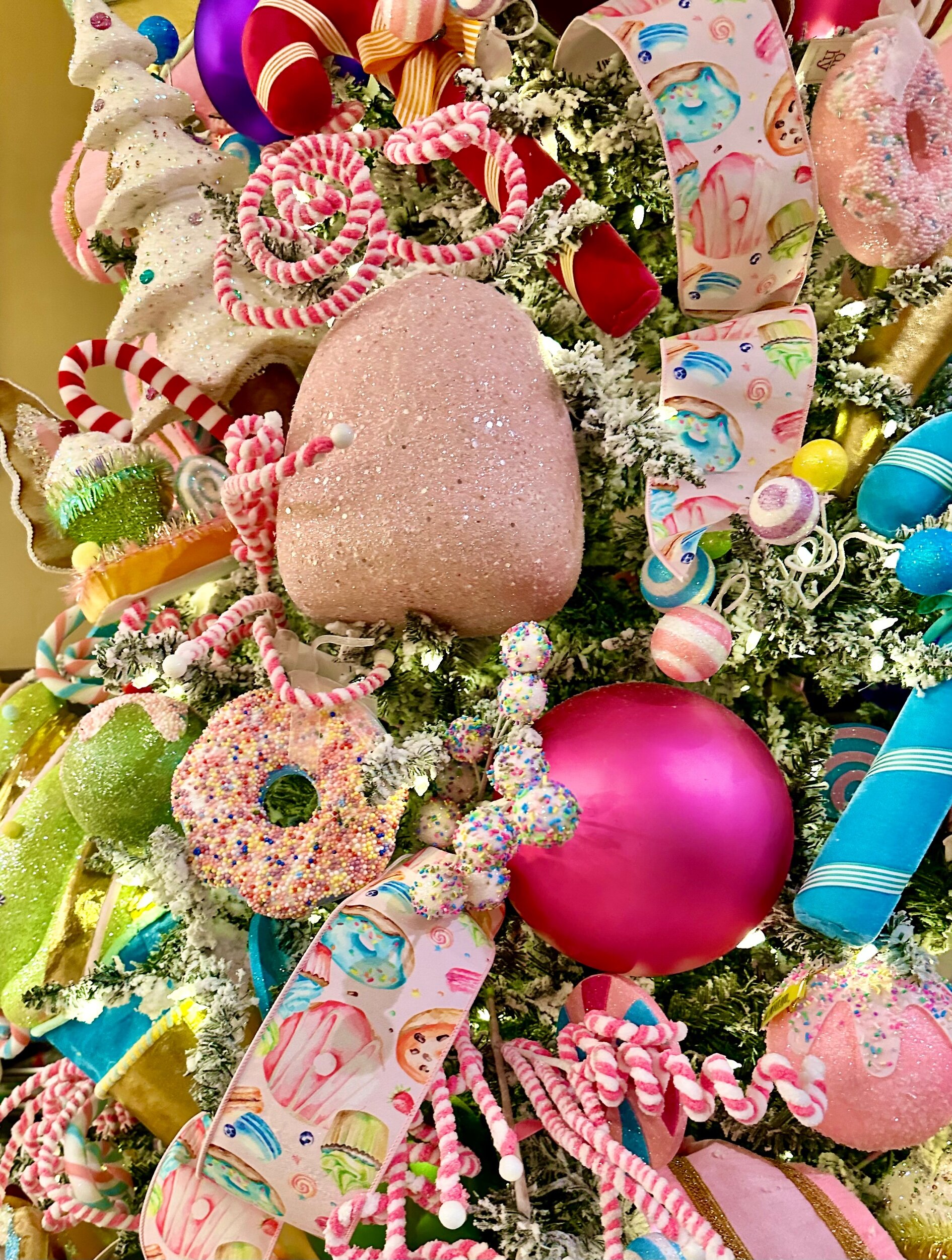 6 Piece Iced Gumdrop Ornament Set: Pink, 3.5" — Holiday Whimsy