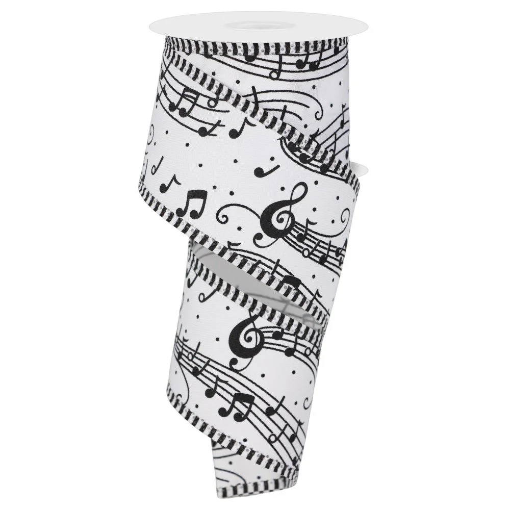 Music Notes on Diagonal, 1.5" — Holiday Whimsy