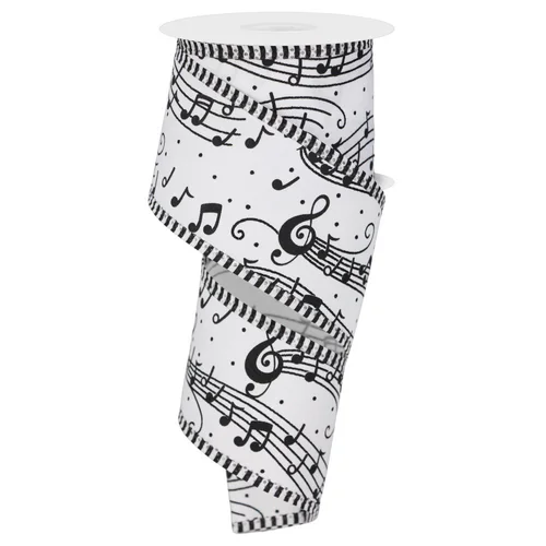 Music Notes on Diagonal, 1.5" — Holiday Whimsy