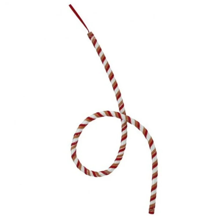 Wired Velvet Candy Cane Rope Garland, 48" — Holiday Whimsy