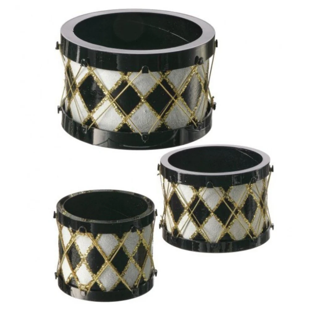 Nutcracker w/ Peppermint Staff: Black Hat, 24" — Holiday Whimsy