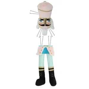 Nutcracker w/ Peppermint Staff: Black Hat, 24" — Holiday Whimsy