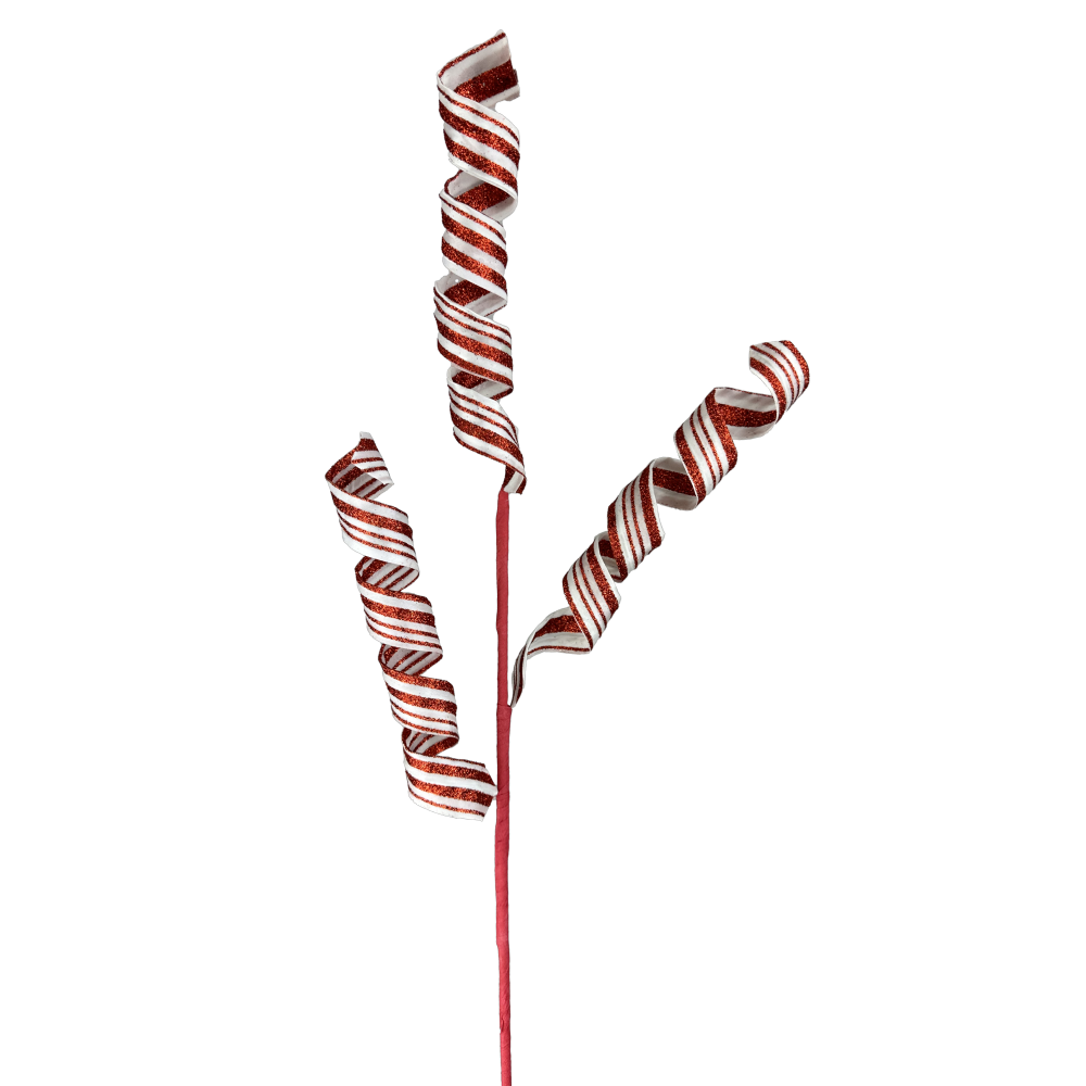 Peppermint Twirl Bell x3 Spray, 29" — Holiday Whimsy