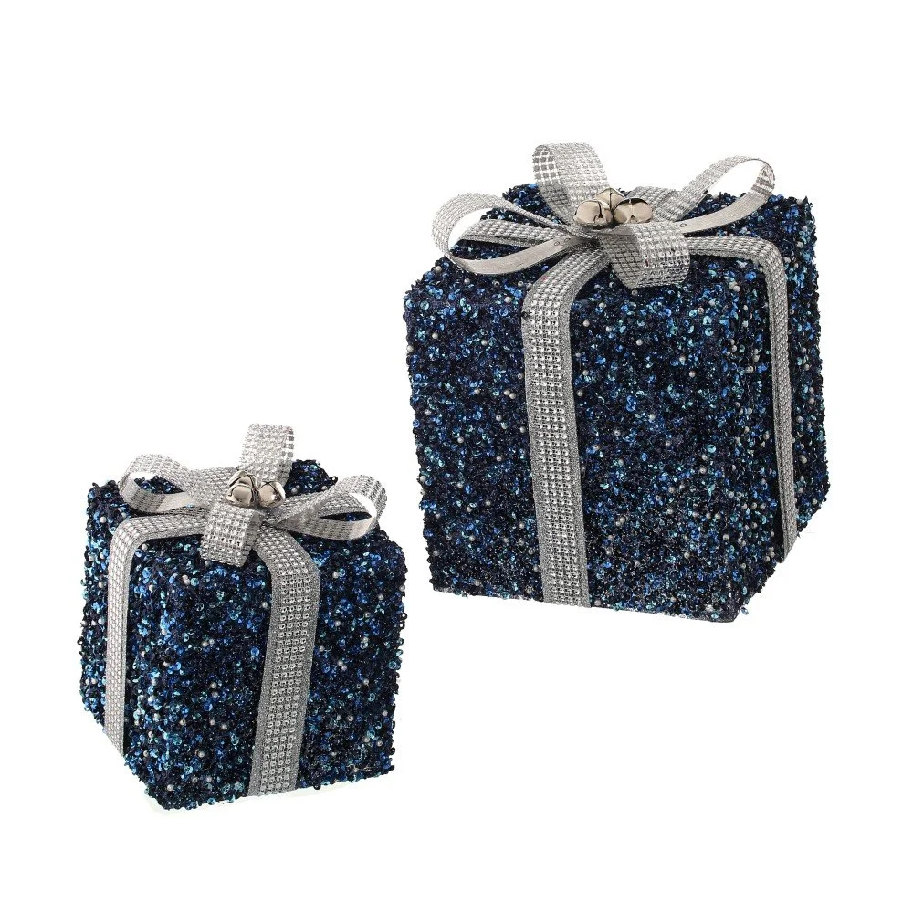 Gift Box Stack: Red/Pink/Gold, 17" — Holiday Whimsy