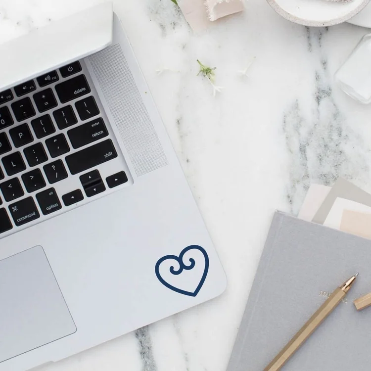 Love Birds Heart Sticker — Scandinavian Hearts
