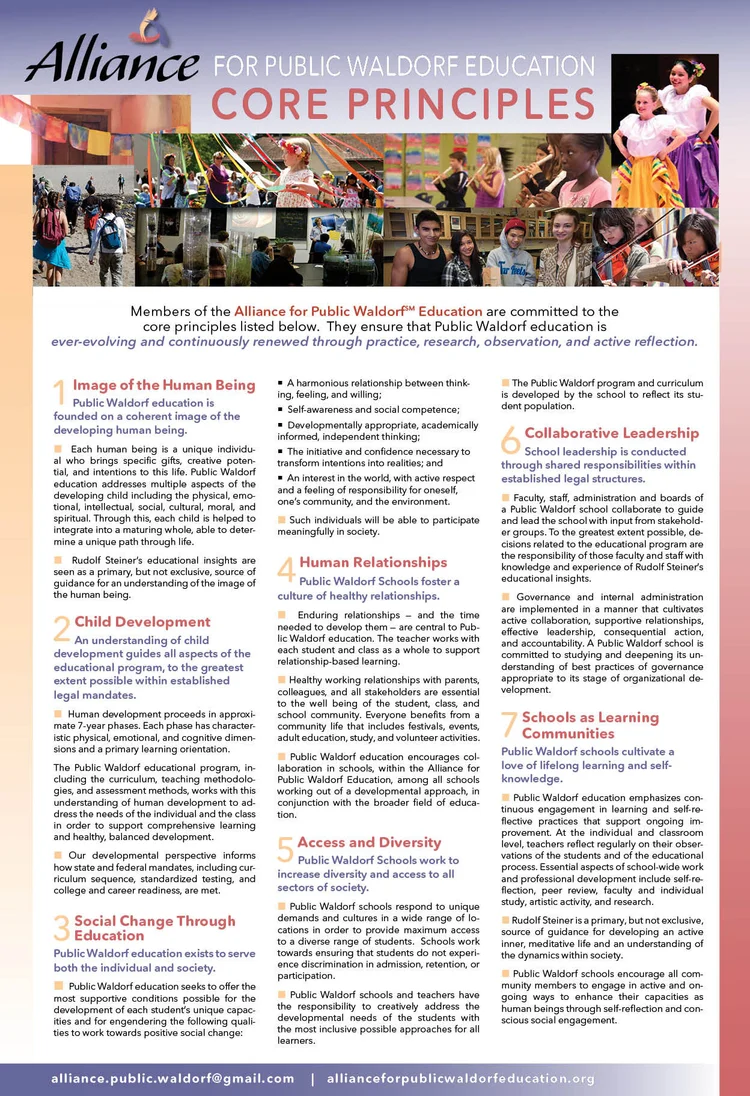 Core Principles — Alliance for Public Waldorf Education