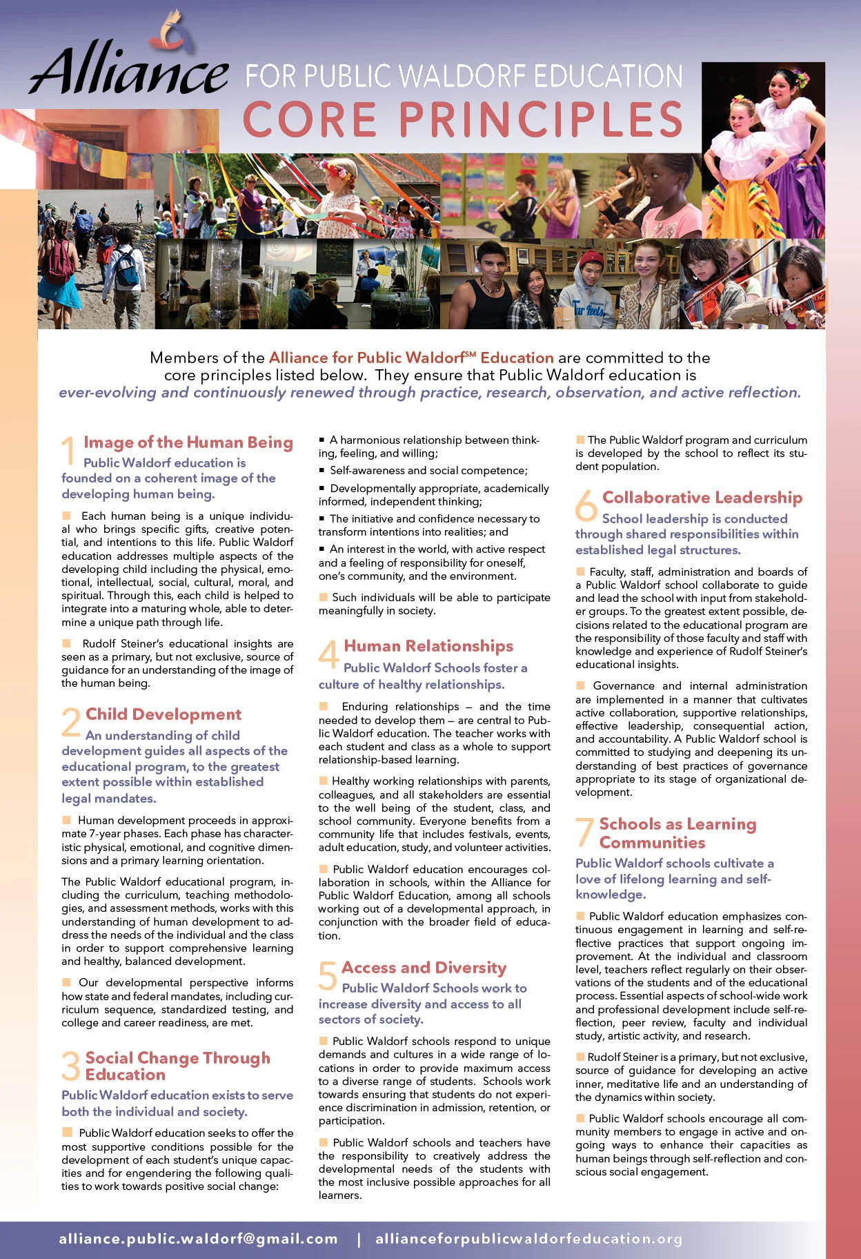 Core Principles Alliance For Public Waldorf Education Core Principles Alliance For Public Waldorf Education