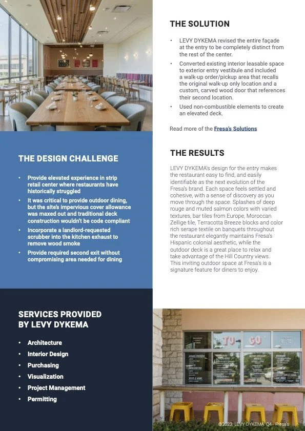 CASE STUDY: Fresa’s — LEVY DYKEMA