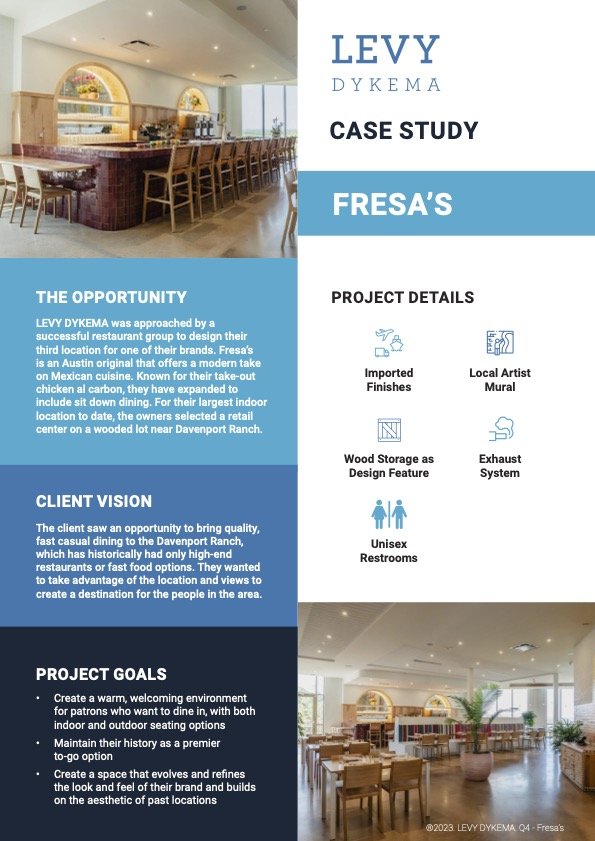 CASE STUDY: Fresa’s — LEVY DYKEMA