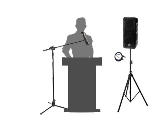 Corporate Small Podium Speaking Sound Only — Doo Wop Shop
