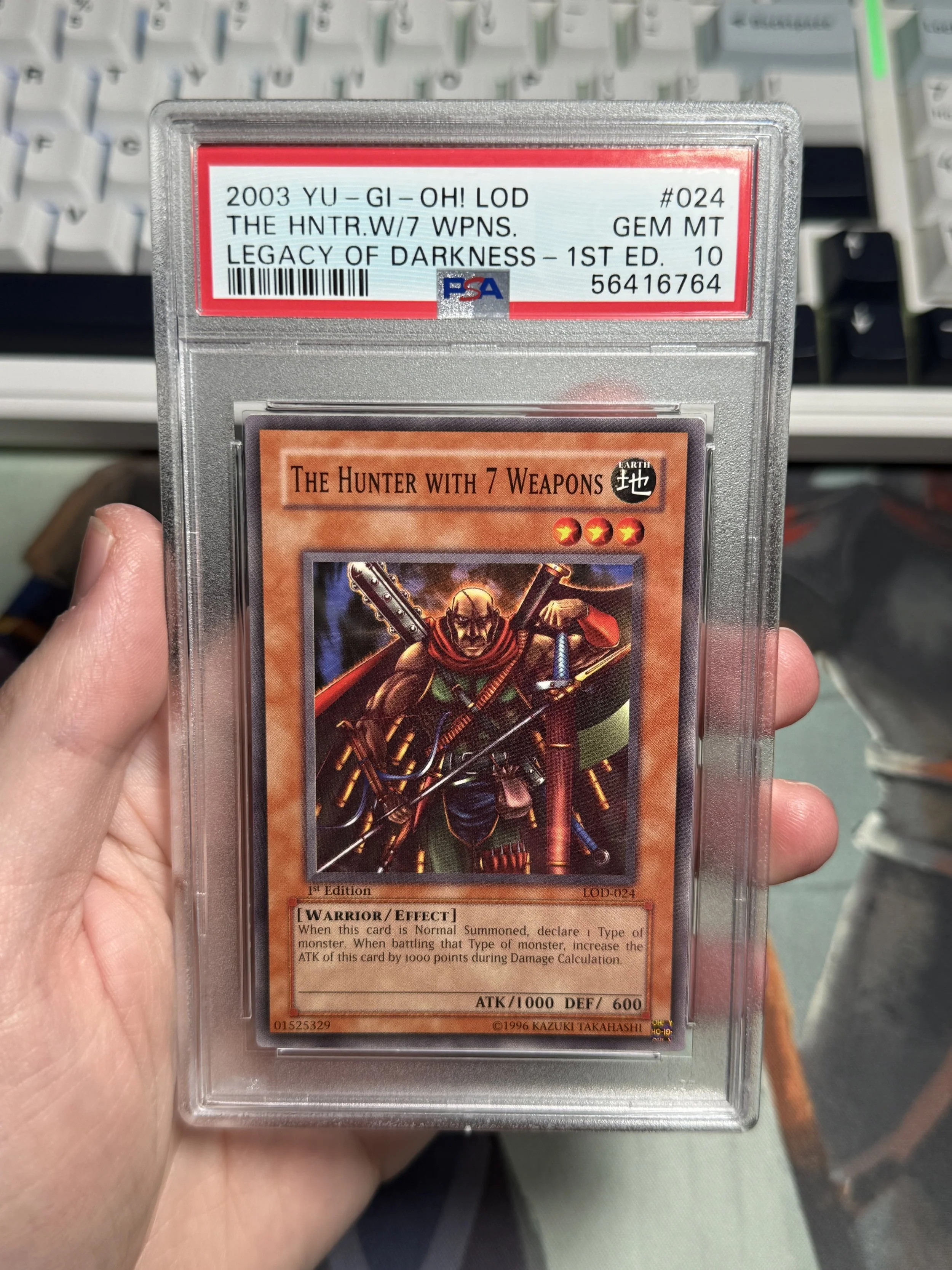 2003 YU-GI-OH! LOD-LEGACY OF DARKNESS 024 THE HUNTER WITH 7 WEAPONS 1ST ...