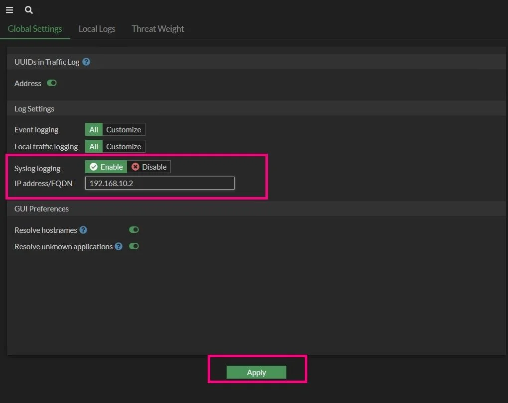 Integration of FortiGate Firewall with Elasticsearch — Infra Security Code