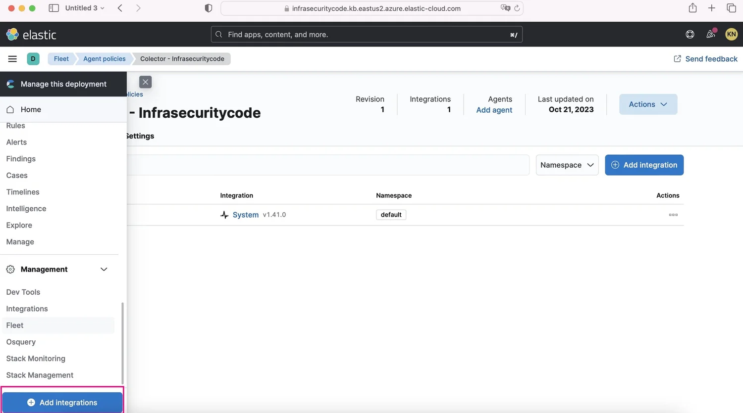 Integration of FortiGate Firewall with Elasticsearch — Infra Security Code