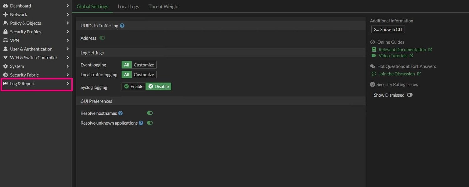 Integration of FortiGate Firewall with Elasticsearch — Infra Security Code