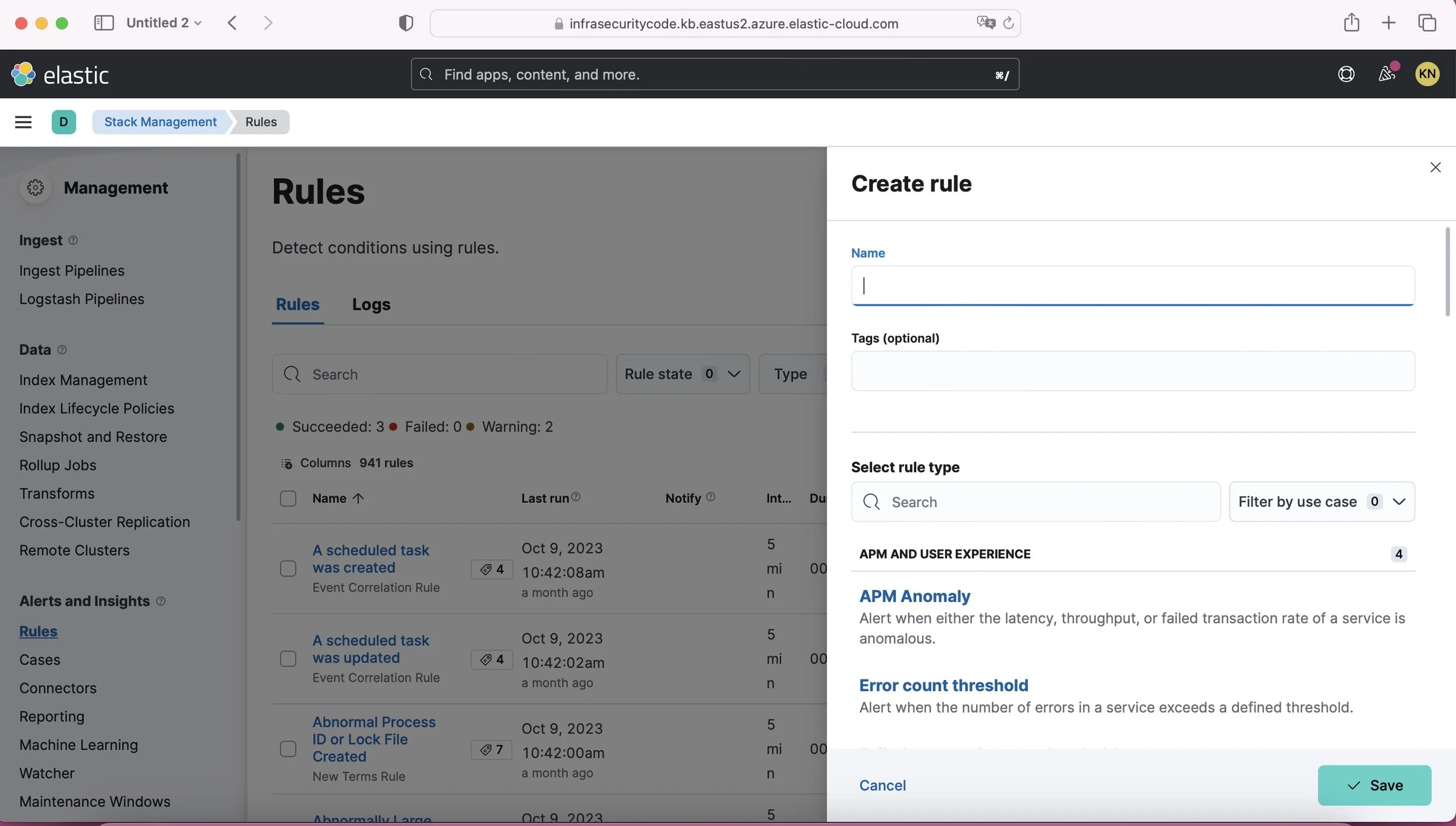 How to Create Log Threshold Rules in Elastic Observability — Infra Security Code