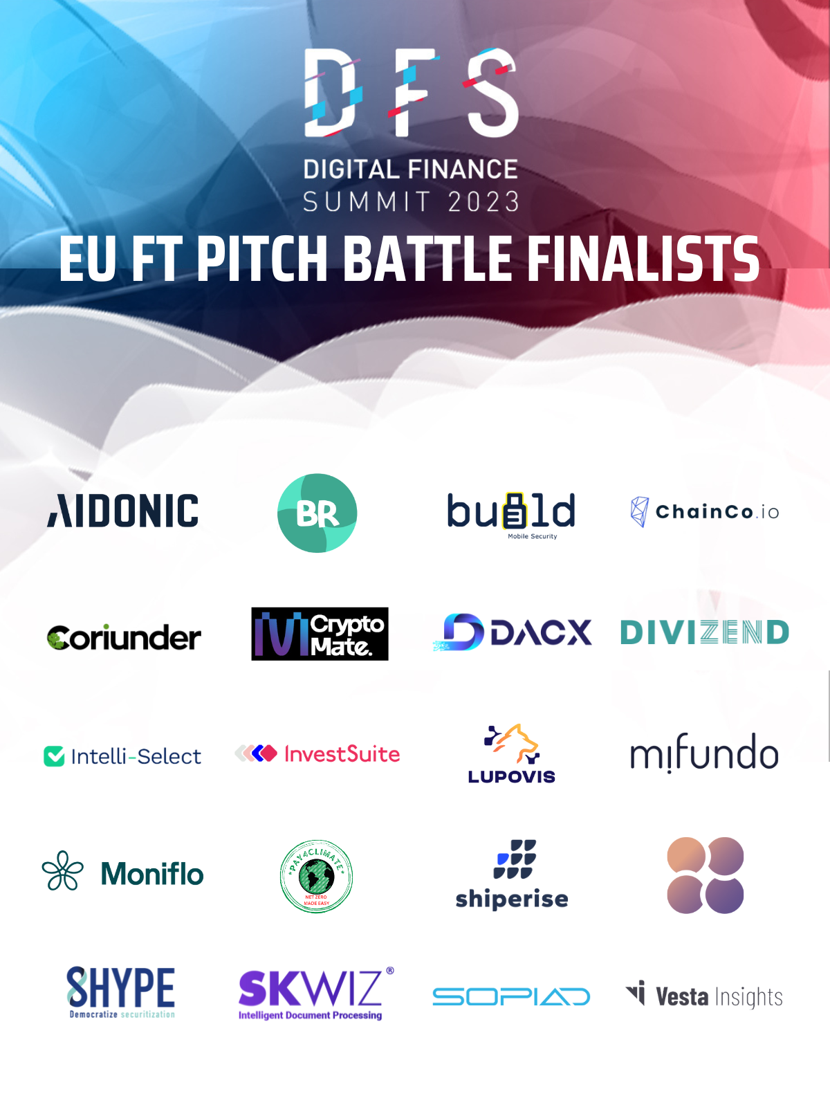The twenty finalists for the EU Fintech Pitch Battle are here ...
