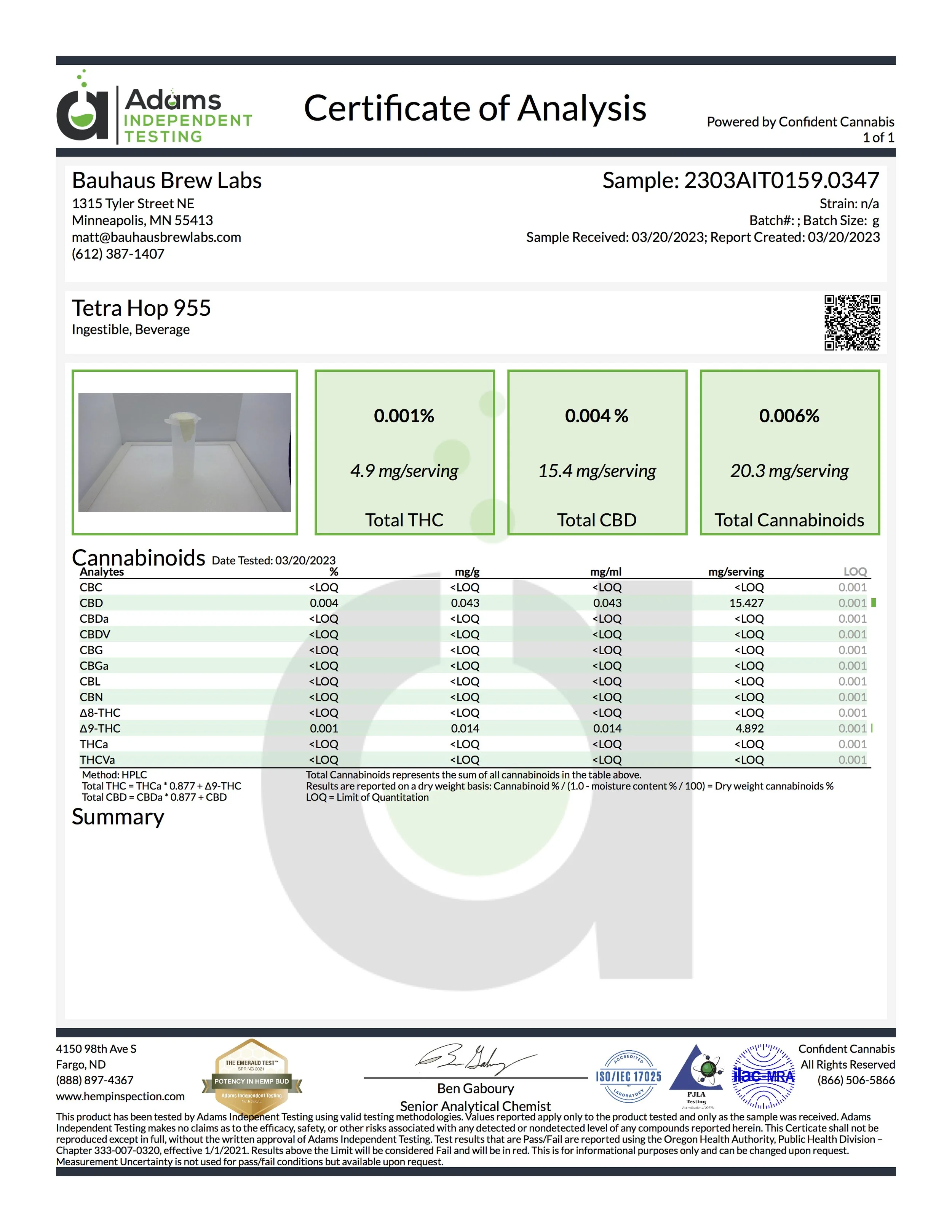 Tetra Info — Bauhaus Brew Labs