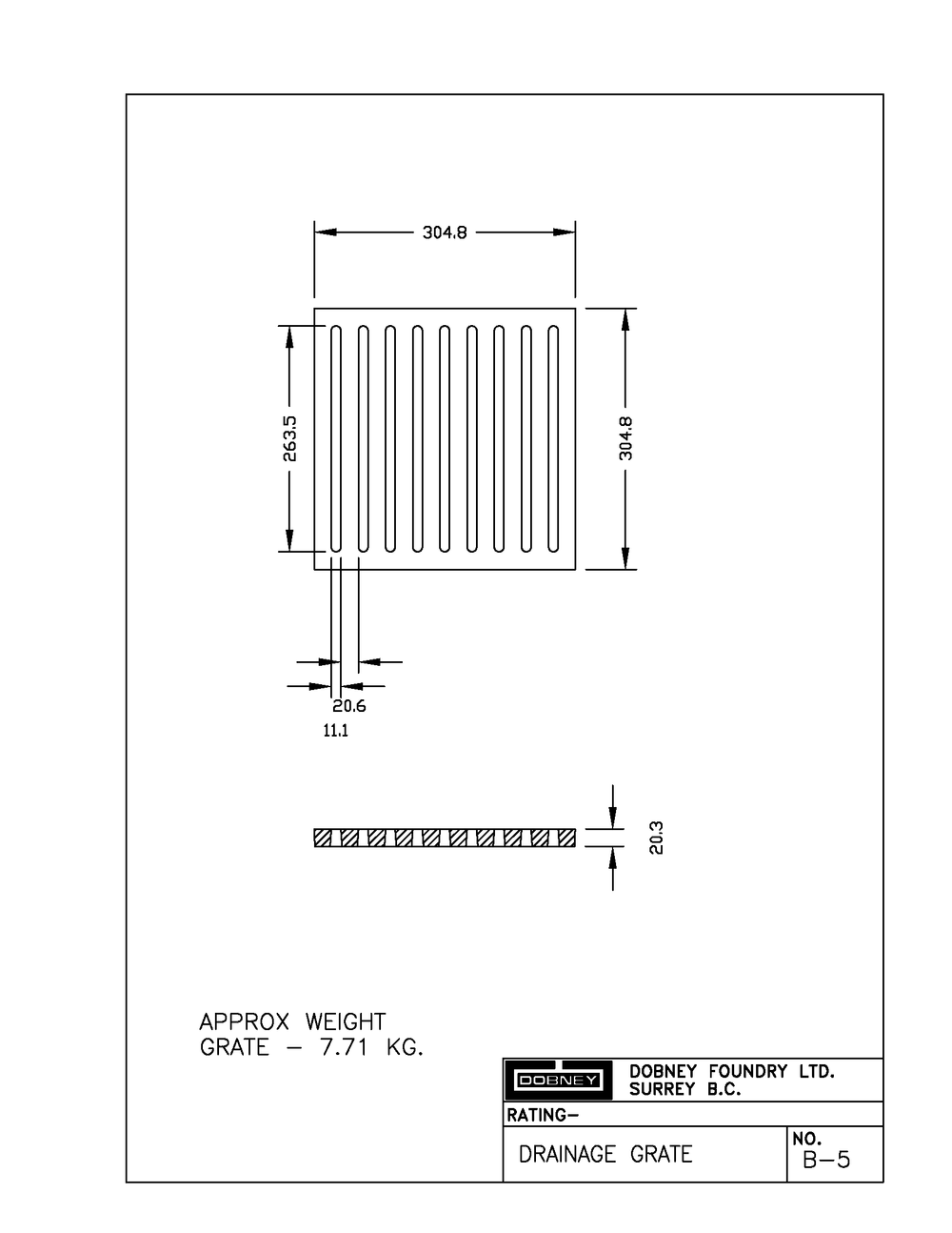 Drainage Frames & Grates — Dobney Foundry Ltd.