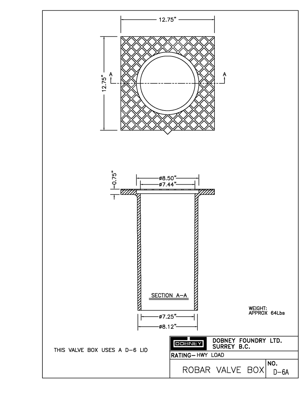 Valve & Service Boxes — Dobney Foundry Ltd.