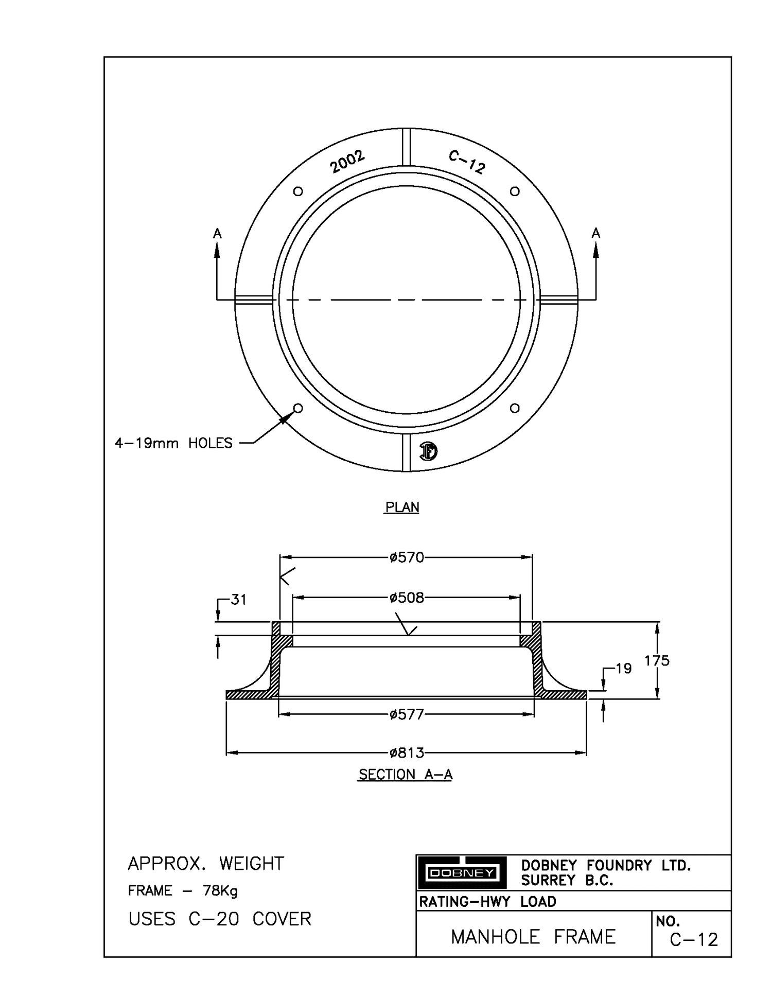 Manhole Frames & Covers — Dobney Foundry Ltd.