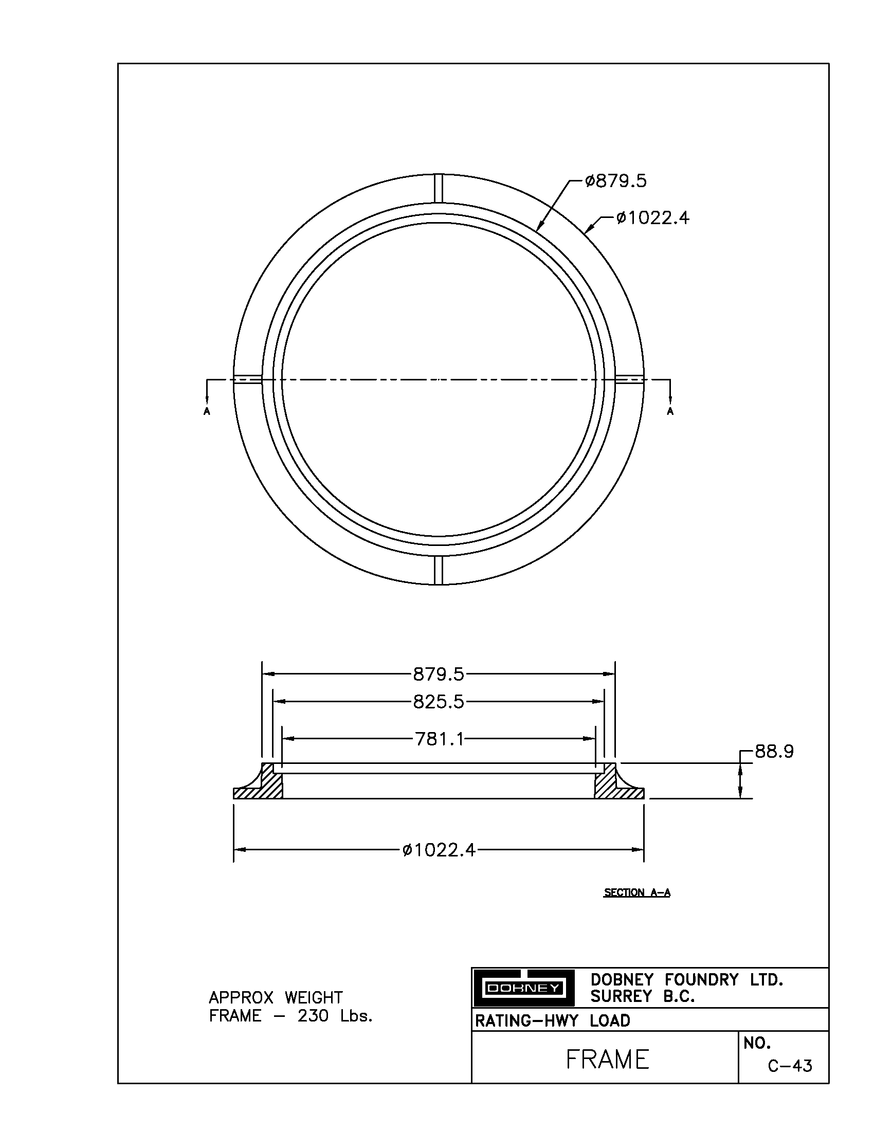 Manhole Frames & Covers — Dobney Foundry Ltd.