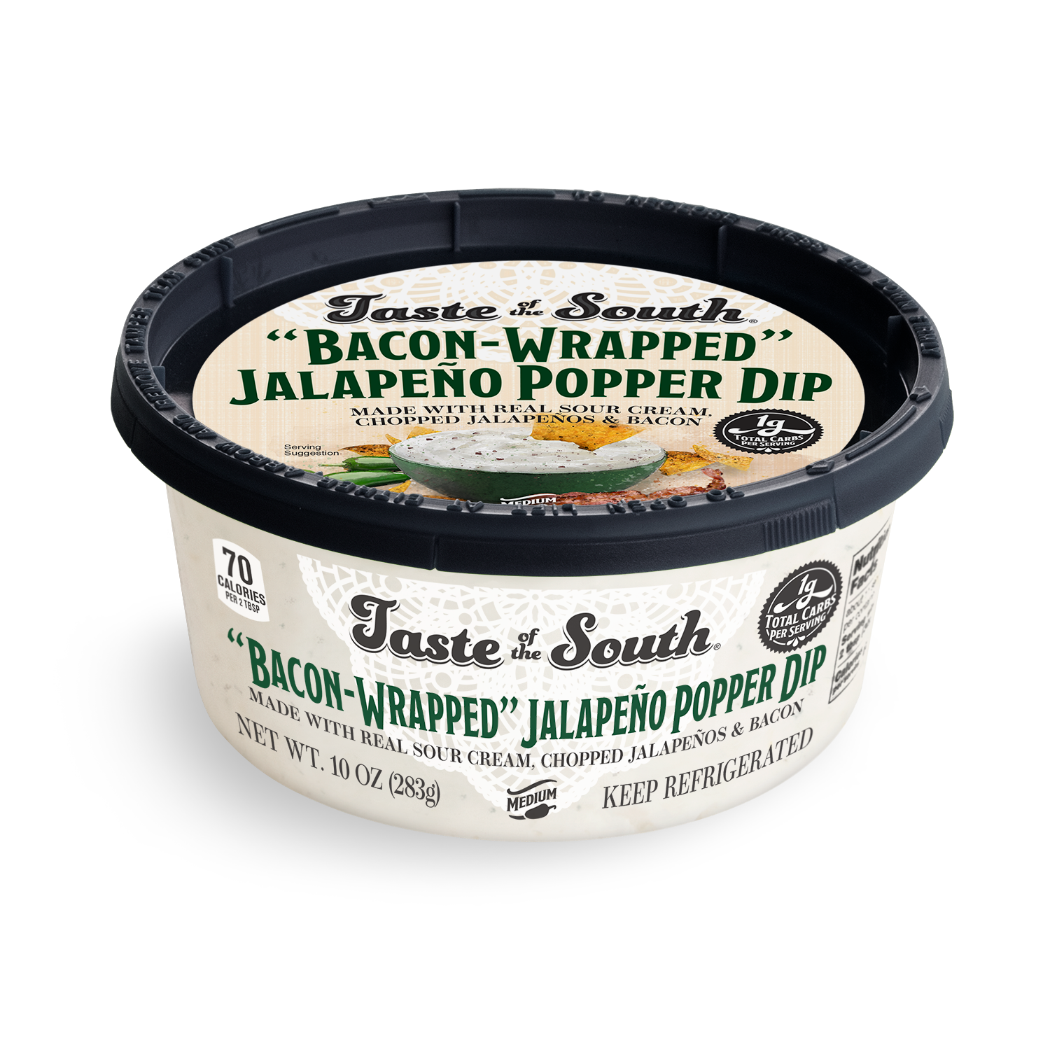 "Bacon-Wrapped" Jalapeno Popper Dip — Taste of the South Dips