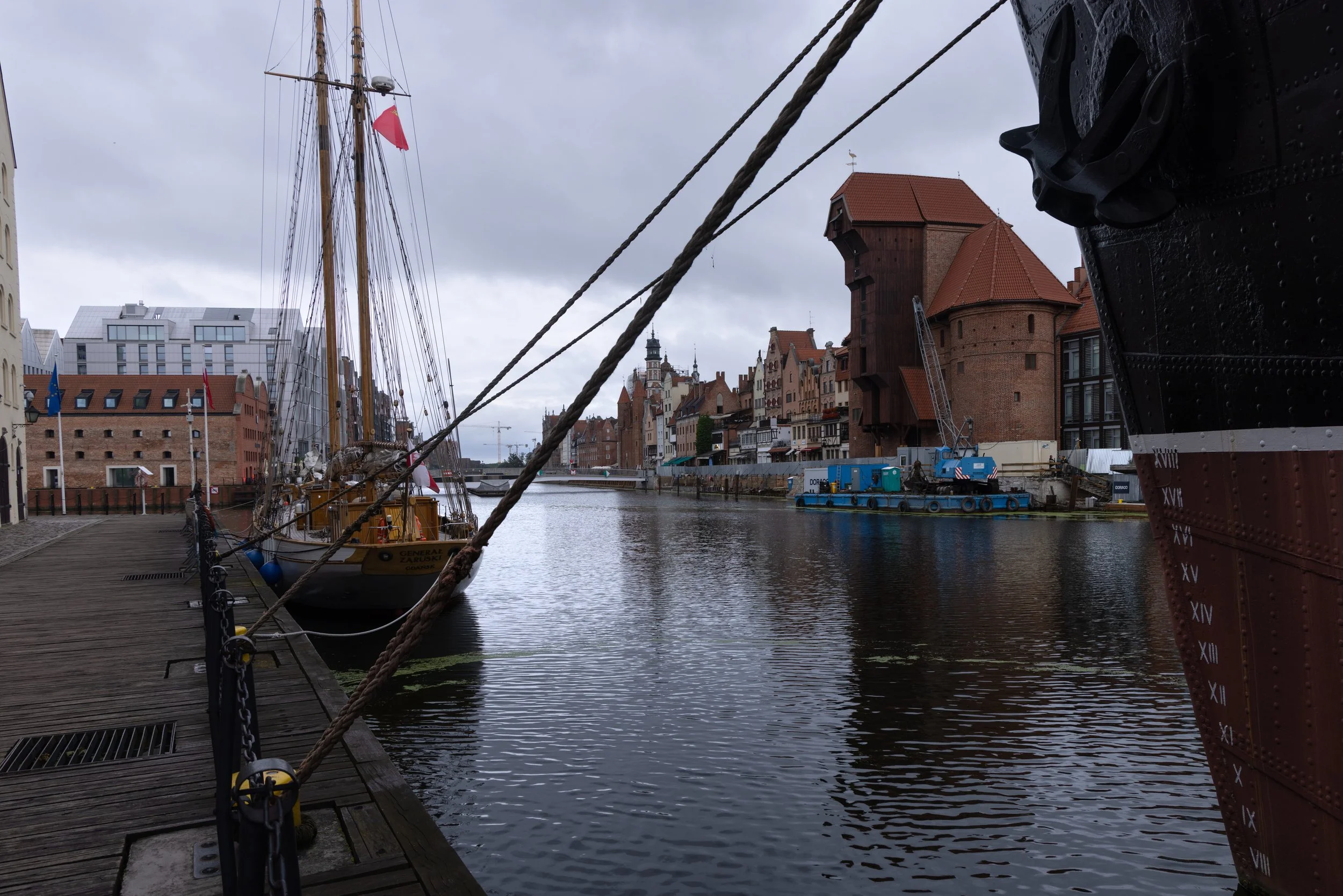 A Striking Symbol of Gdańsk, Poland is the medieval Crane Żuraw on the ...