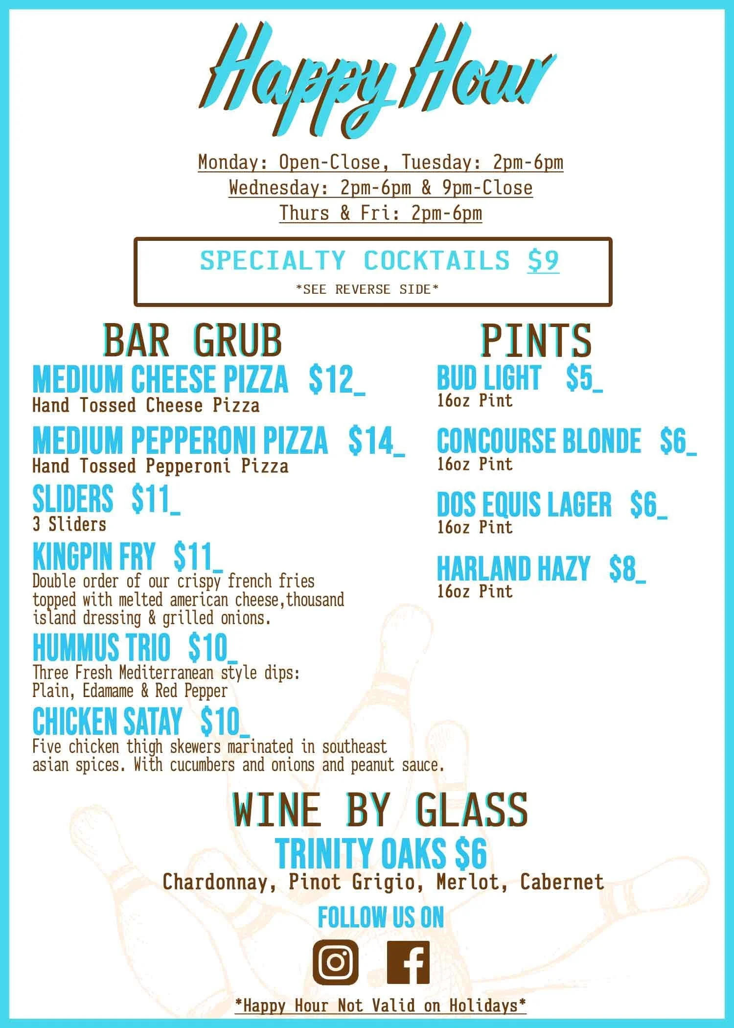 Happy Hour — CONCOURSE BOWLING