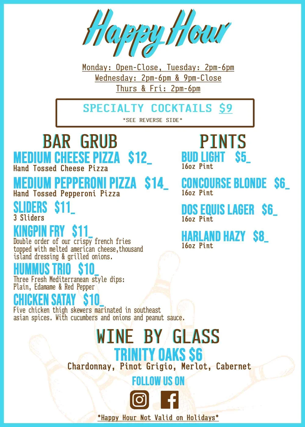 Happy Hour — CONCOURSE BOWLING