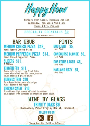 Happy Hour — CONCOURSE BOWLING