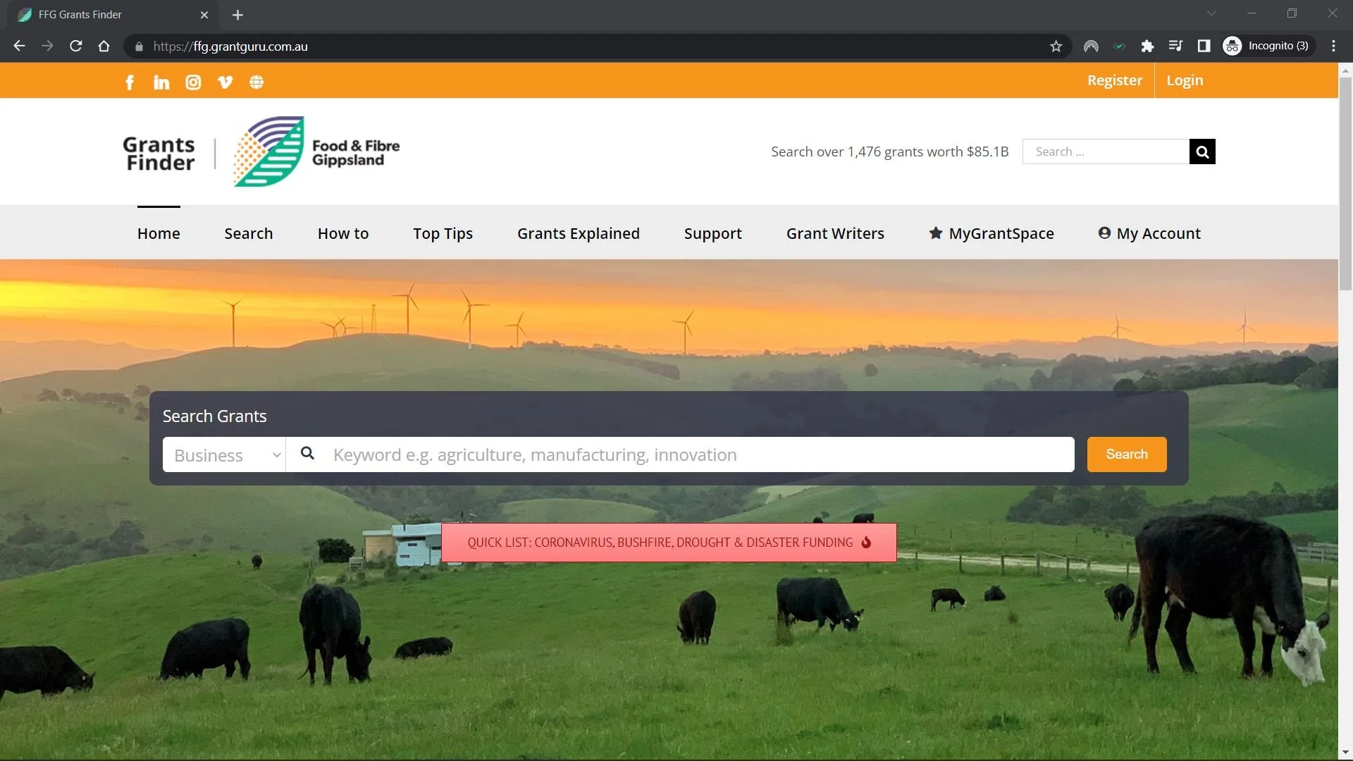 Login — Food and Fibre Gippsland