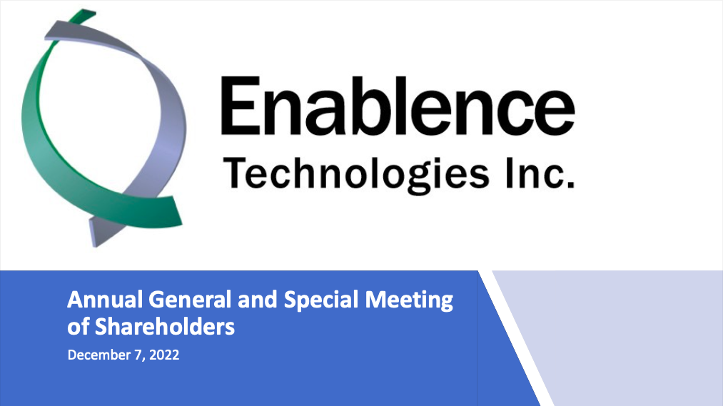 Investors — Enablence