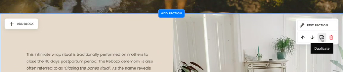 How to copy sections to another page in Squarespace — Senna Studio.