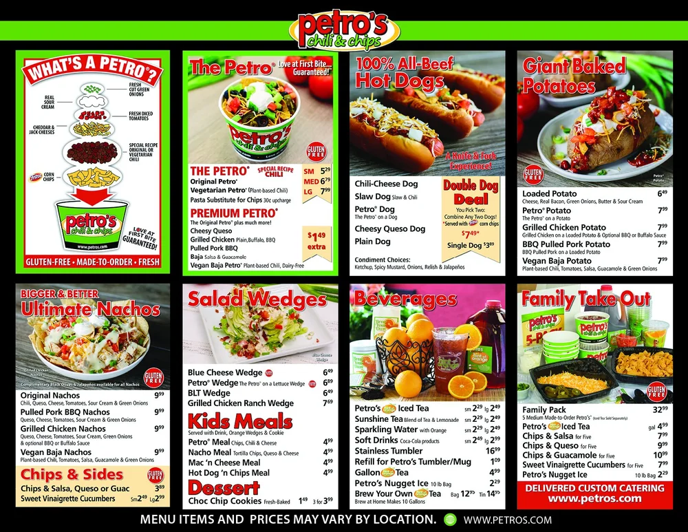 Menu — Petro's Chili & Chips™