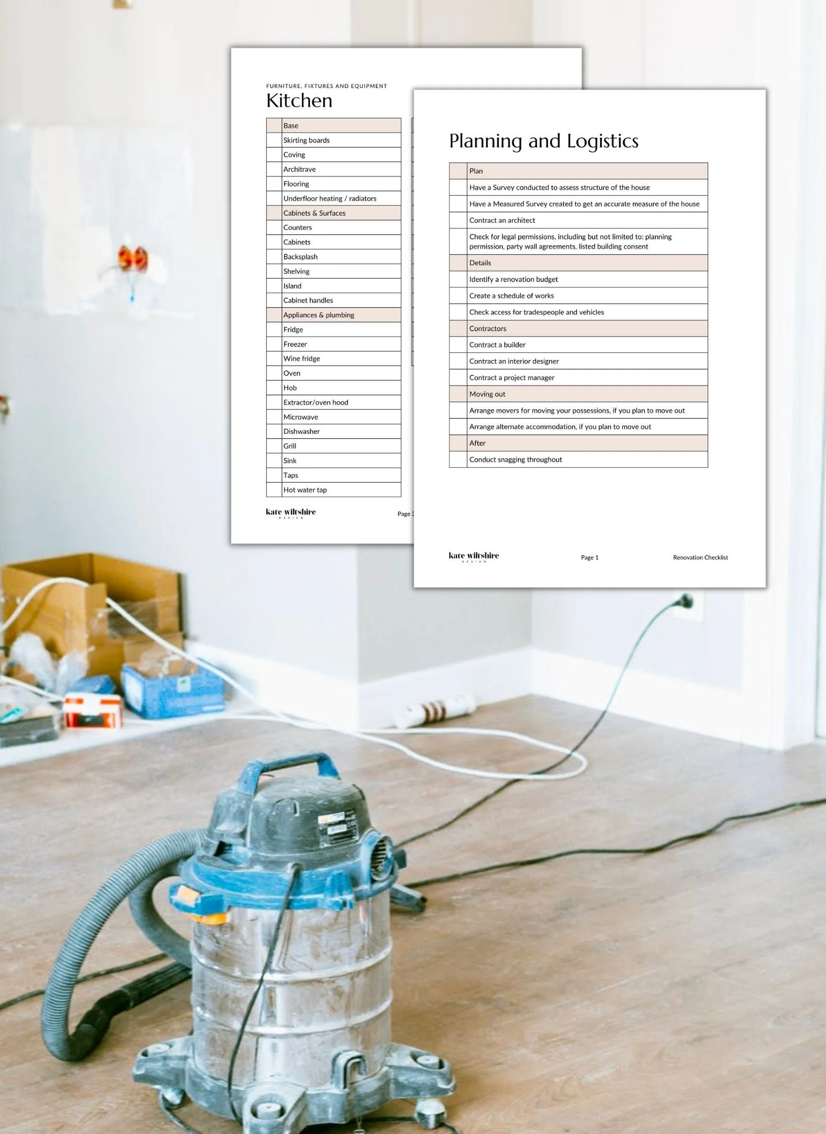 Home Renovation Checklist | Kate Wiltshire Design