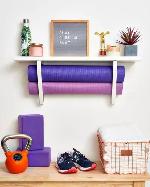 How to decorate around exercise equipment | Kate Wiltshire Design