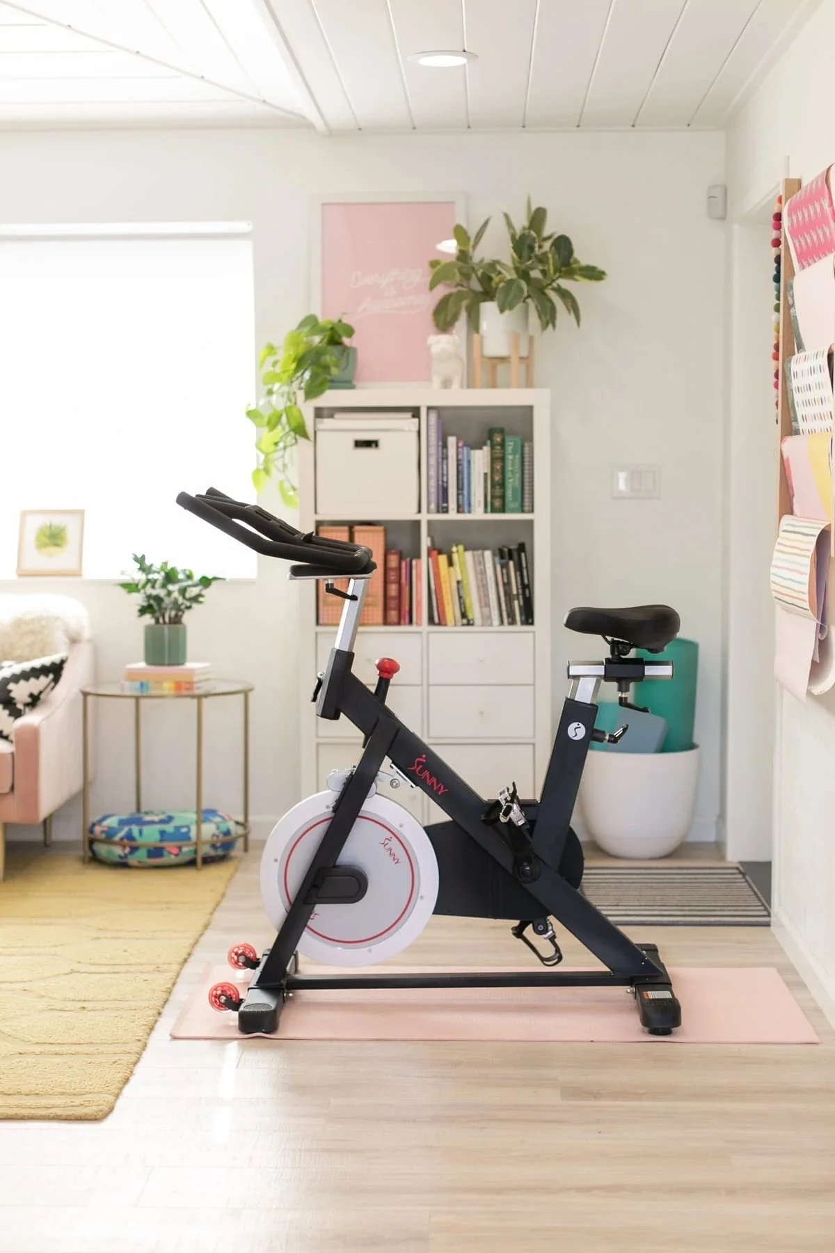 How to decorate around exercise equipment | Kate Wiltshire Design