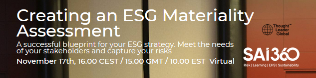 ESG Materiality Assessment — Thought Leader Global